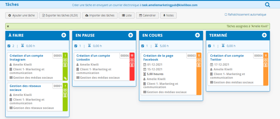 Logiciel de gestion de tâches to-do list collaboratif simple
